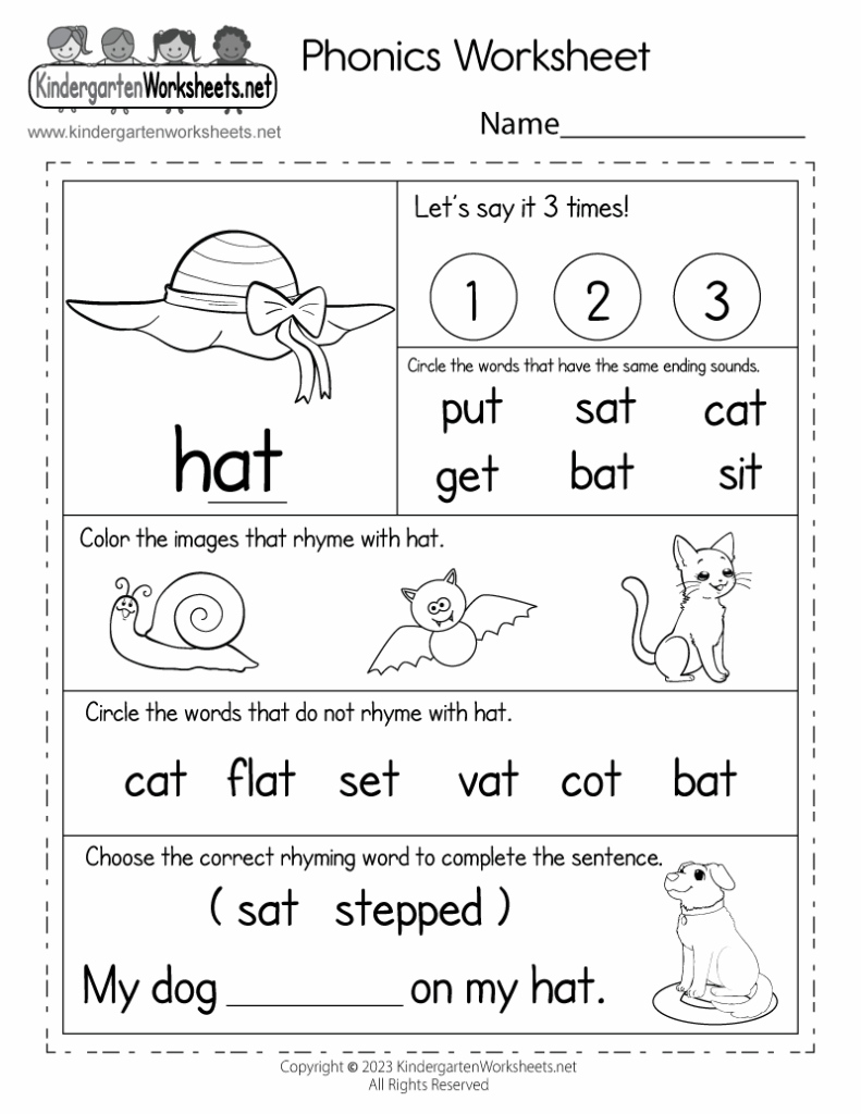 Printable Phonics Worksheets - Free Printable Payroll Checks